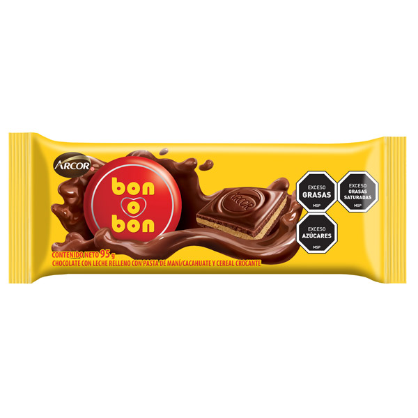 Tableta Bon O Bon Chocolate Con Leche Y Maní 95g – Arcor digital